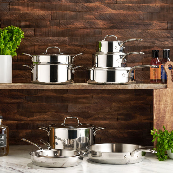 5-Ply Stainless Steel Cookware Set 14-pc | Legend Cookware