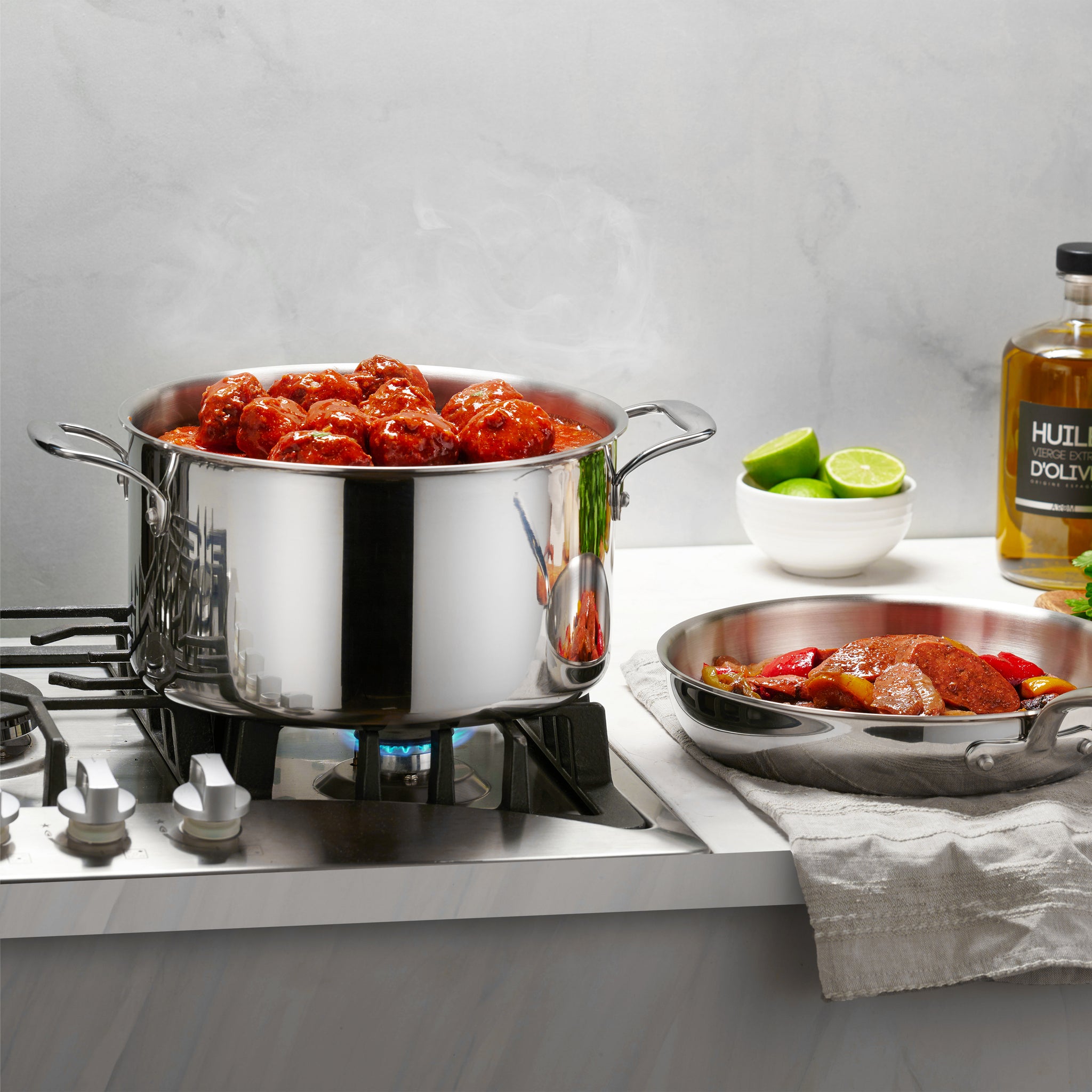 5-Ply Stainless Steel Cookware Set 14-pc | Legend Cookware